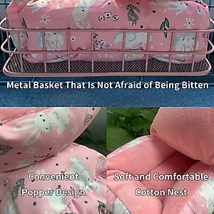 2 Pack Guinea Pig Rat Hammock Metal Year-Round Use，Small Animal Hanging Hammock for Cage Chew Proof，Mini Pet Covered Nest Hammock and Metal Basket for Rat, Mouse, Chinchilla, Ferret