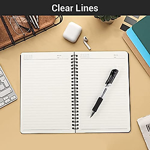 EUSOAR A5 Spiral Notebook, 6 Pack 5.5" x 8.3" 120 Pages Lined Travel Writing Notebooks Journal, Memo Notepad Sketchbook, Students College Office Business Subject Diary Ruled Spiral Book Journal