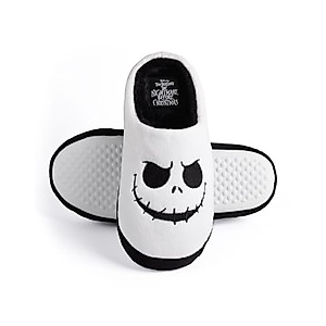 Disney The Nightmare Before Christmas Womens Slippers | Ladies Jack Skellington Halloween Footwear | Xmas Holiday Loungewear