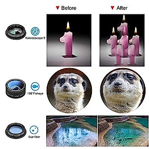 Cell Phone Camera Lens Kit, SEVENKA 18X Telephoto Lens with Remote Shutter, Tripod, Fisheye, Macro and Wide Angle Lens for iPhone 11 Pro Max X XS Max XR/8/7/6/6s Samsung Android Smartphone