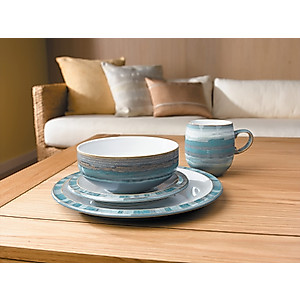 Denby 124048807 Azure Coast 2 Piece Cereal Bowl Set, Porcelain
