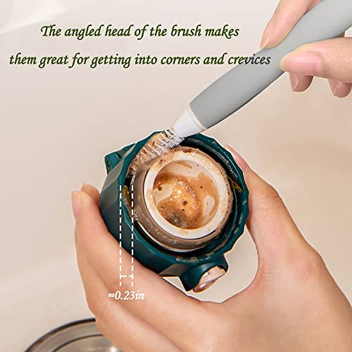 Cleaning Brush Grout Crevice Brush - Grout Cleaning Brush Deep Detail Clean Scrub Brush Crevice Cleaning Brush is Applicable to Various Narrow Spaces Such as Bottle Cap/Faucet/Stove/Window/Tile