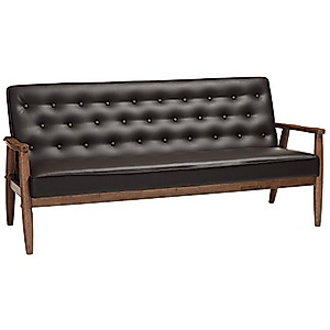 Baxton Studio BBT8013-Brown Sofas, Brown