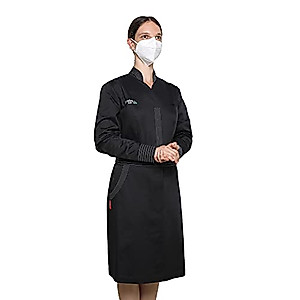 Medical Lab Coat For Women (Black) (8/M)