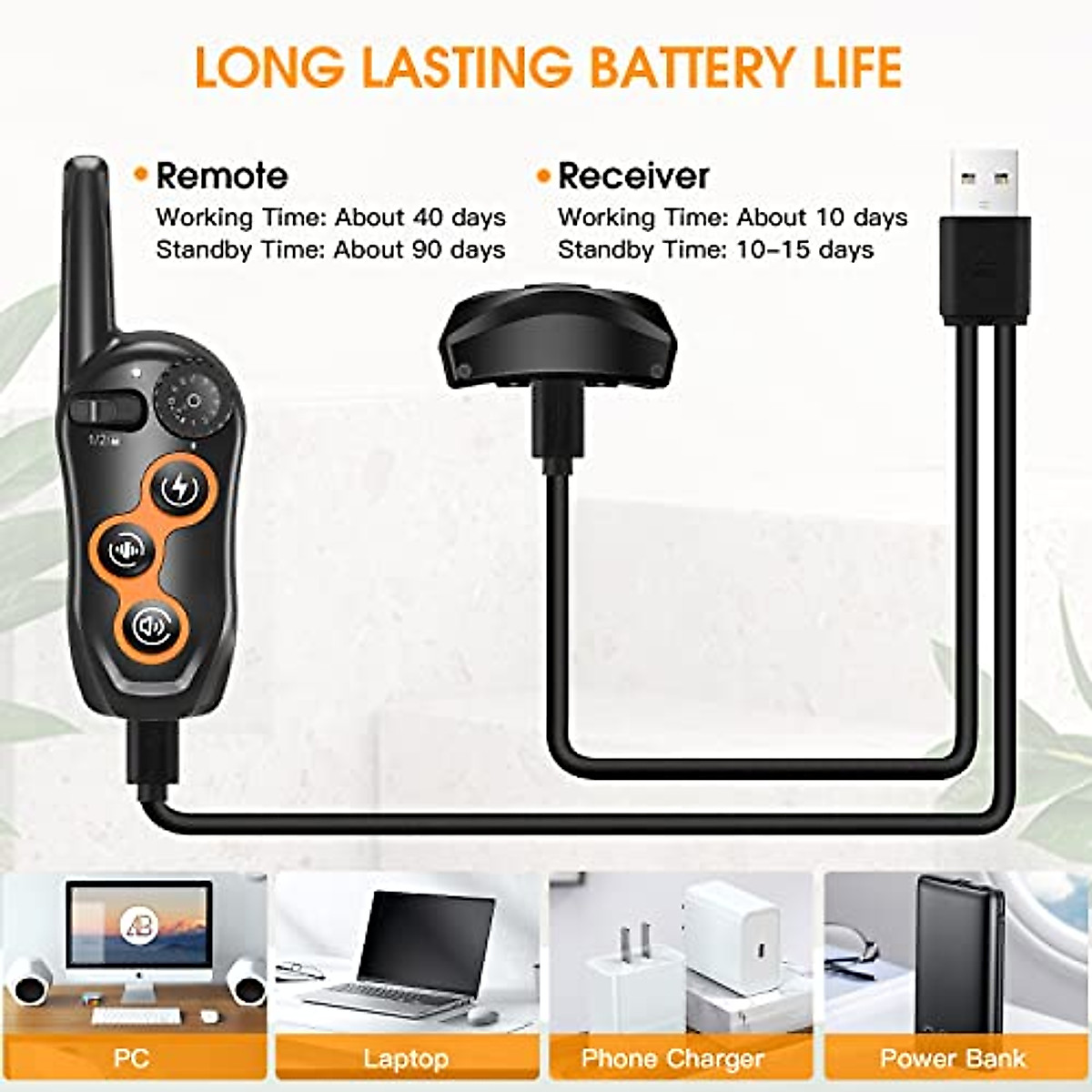 SDOFOS Dog Training Collar, Shock Collar for 2 Dogs with Remote Range 1300ft, 3 Training Modes, Beep, Vibration, Shock, IPX7 Waterproof Rechargeable Electric Shock Collar for Small Medium Large Dogs