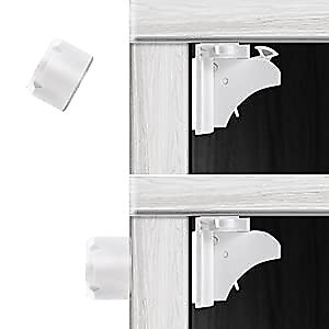 Baby Proofing Magnetic Cabinet Locks - Safeasy Adhesive Children Safety Magnet Drawers Latches (2)