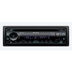 Sony MEX-N5300BT 1-DIN CD Car Stereo & SiriusXM Tuner Bundle. Radio with Bluetooth, AM/FM, Plays FLAC Files, 3 Pre-Amp Outputs, Two Zone Color Illumination. Voice Control for Android, Siri Eyes Free