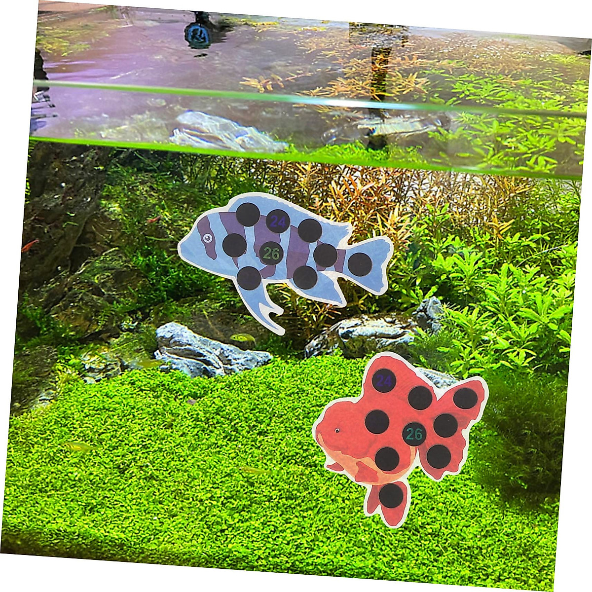 ULTECHNOVO 5 Sets LCD Thermometer Sticker by Numbers Aquarium Thermometer Color Stickers Cartoon Stickers Terrarium Water Temperature Tester Aquarium Sticker Fish Tank Liquid Crystal Paper