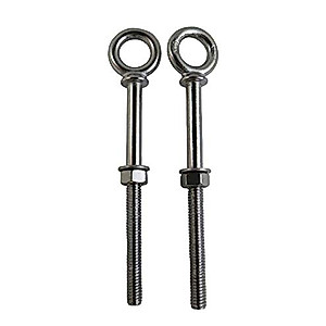 US STAINLESS 2 Pieces Stainless Steel 316 Eye Bolt 5/16" x 4 1/2" UNC Short Thread Marine Grade Pitch of 18