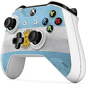 Skinit Decal Gaming Skin Compatible with Xbox One S Controller - Originally Designed Argentina Flag Distressed Design