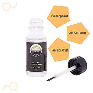 Sunshine Bond Thin Silicone Hair Replacement Adhesive - Extended Hold for Poly and Lace Hairpiece - 3-4 Weeks, Wig, Toupee Systems - Invisible, Waterproof Bonding Glue (.5oz) | Made in USA