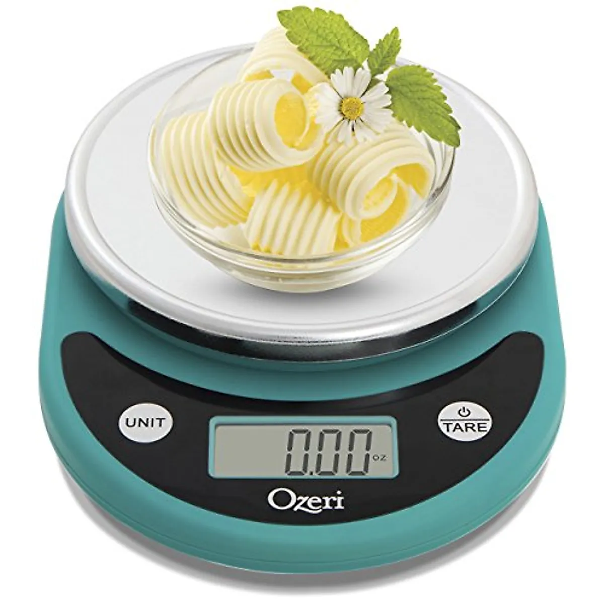 Ozeri Pronto Digital Multifunction Kitchen and Food Scale, Black on Teal