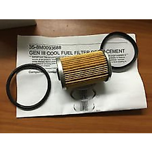 OEM MERCURY MERCRUISER QUICKSILVER GEN III GEN 3 COOL FUEL MODULE FILTER SET : 35-892665 & 35-8M0093688