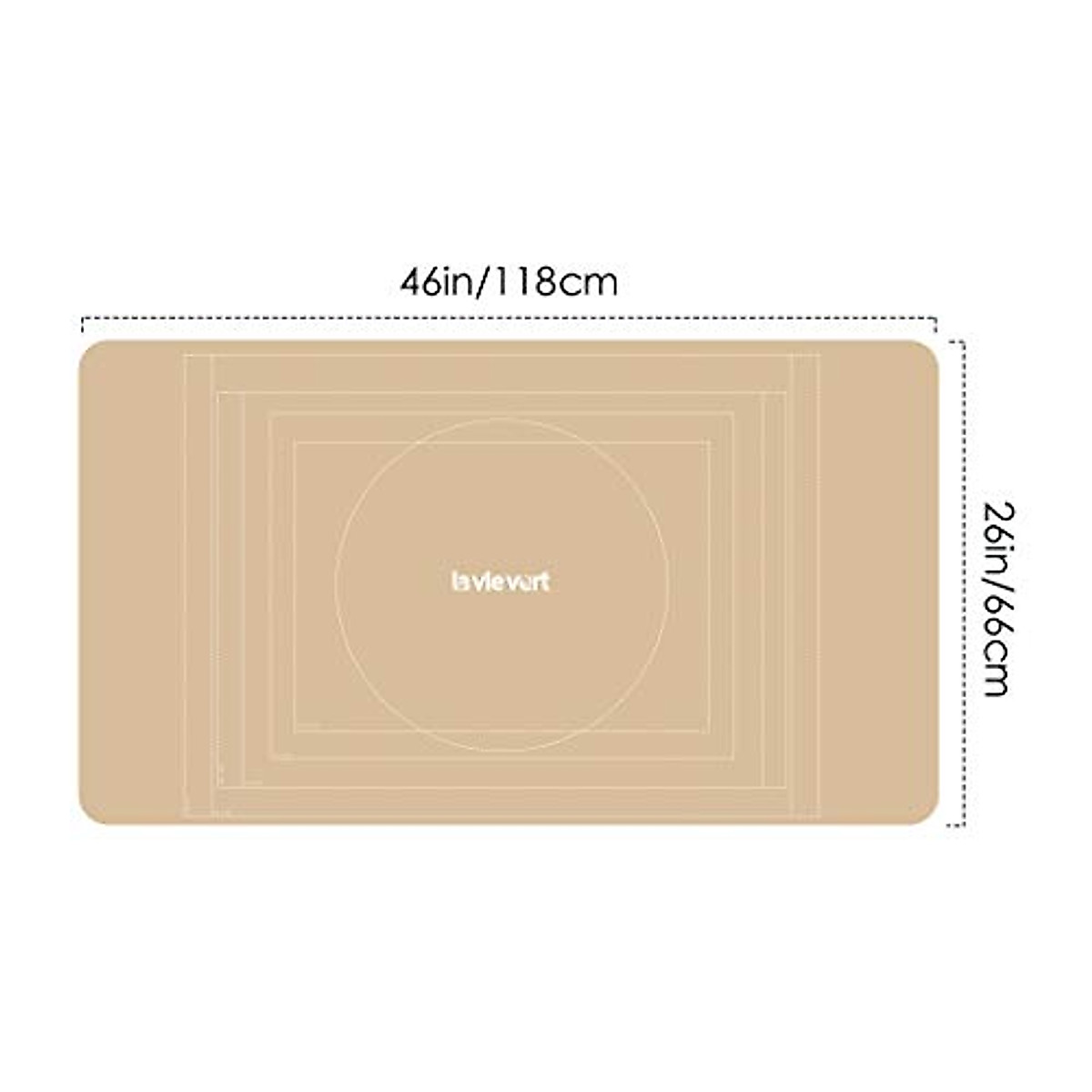 LAVIEVERT Jigsaw Puzzle Mat Roll Up, Double-Sided Neoprene Puzzle Roll Mat, Portable Puzzle Board Keeper Saver with Auxiliary Line & Storage Bag for Up to 1500 Pieces - Black & Khaki