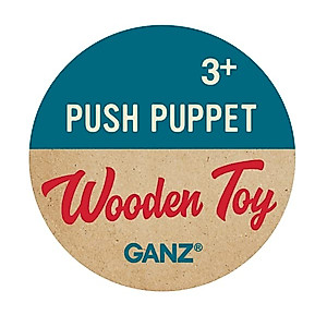 Personalized Gifts Dinosaur Wooden Push Puppet Finger Toys (Blue Dino)