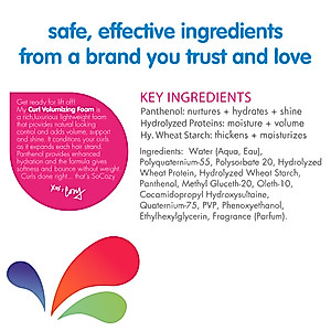 SoCozy Hair Mousse for Kids, Curl Volumizing Foam Mousse for Curly Hair (6 Fl Oz) Enhances Shine & Volume, Gentle Formula with Panthenol, Hydrolyzed Proteins & Keratin, Paraben & Sulfate-Free