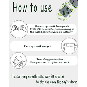 Steam Eye Mask for Dry Eyes, Warming Compress Eye SPA for Sleeping, Heated Eye Mask Relief Stress Eye Fatigue, Disposable Health Care Gifts, 9 Packs