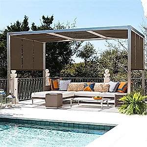 Balcony Privacy Screen Deck Cover, Mesh Windscreen Sun Shade UV-Proof Fence Privacy Screen for Apartment, Backyard, Garden, Brown (Color : Brown, Size : 0.9x5m)