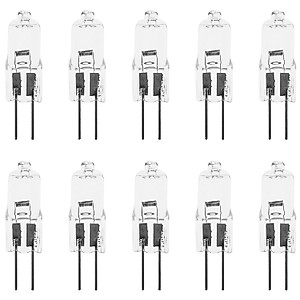 SQXBK G4 Light Bulb 10pcs G4 12V 35W Bi-Pin Warm White Clear Halogen Capsule Lamp Bulbs Capsule Bulb
