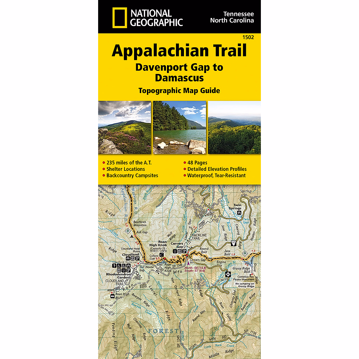Appalachian Trail, Davenport Gap to Damascus [North Carolina, Tennessee] (National Geographic Topographic Map Guide) (National Geographic Topographic Map Guide, 1502)