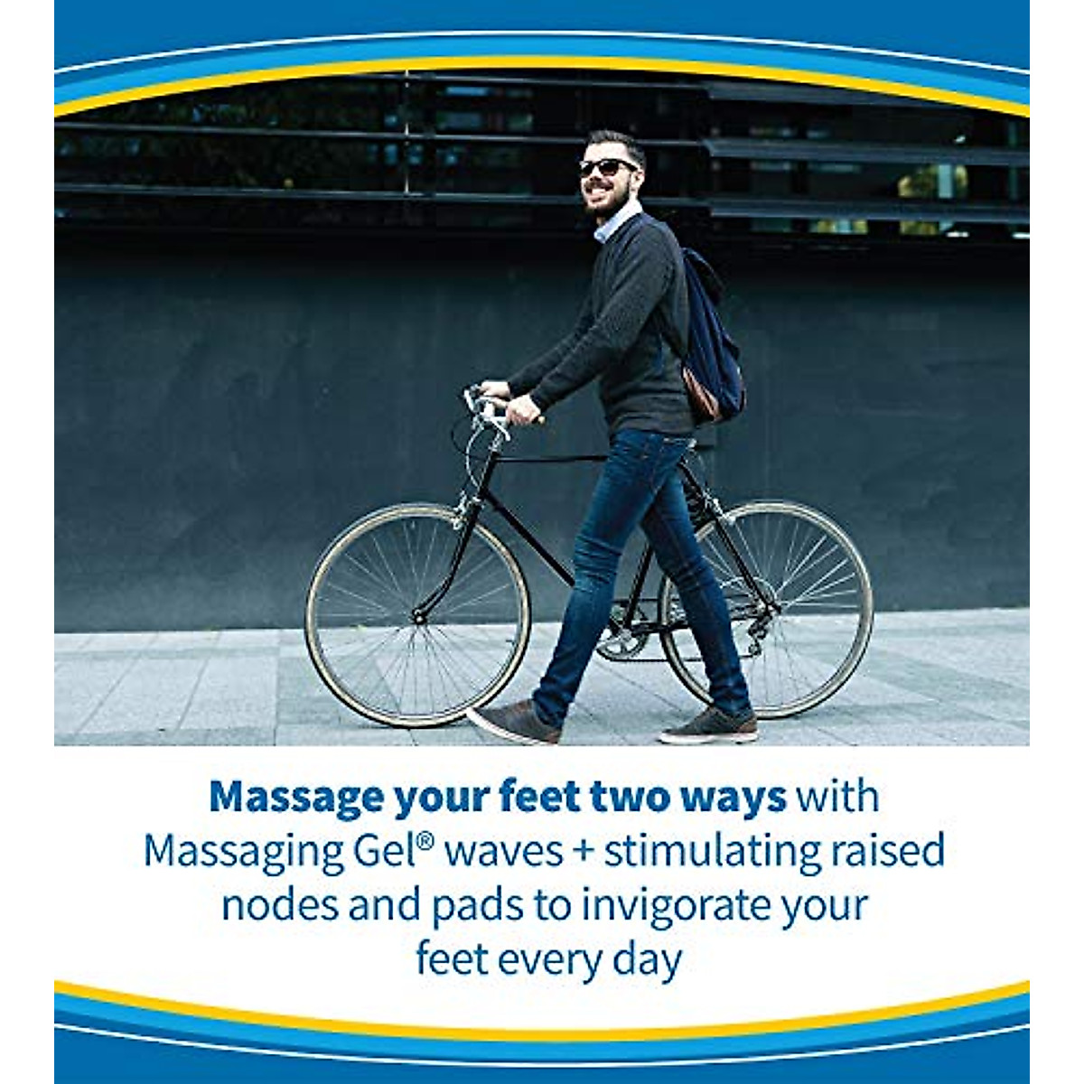 Dr. Scholl's Stimulating Step Insoles with Massaging Gel Plus Stimulating Nodes, Unisex 1 Pair