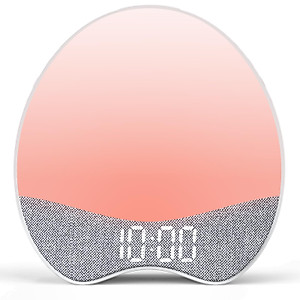 Welgo White Noise Machine for Girls, Dual Alarm Clock with 12 Soothing Sounds and 8 Colorful Night Light, 30-Level Volume for Sleeping, 9 Sleep Timers, Memory Function for Adults, Kids, Heavy Sleeper