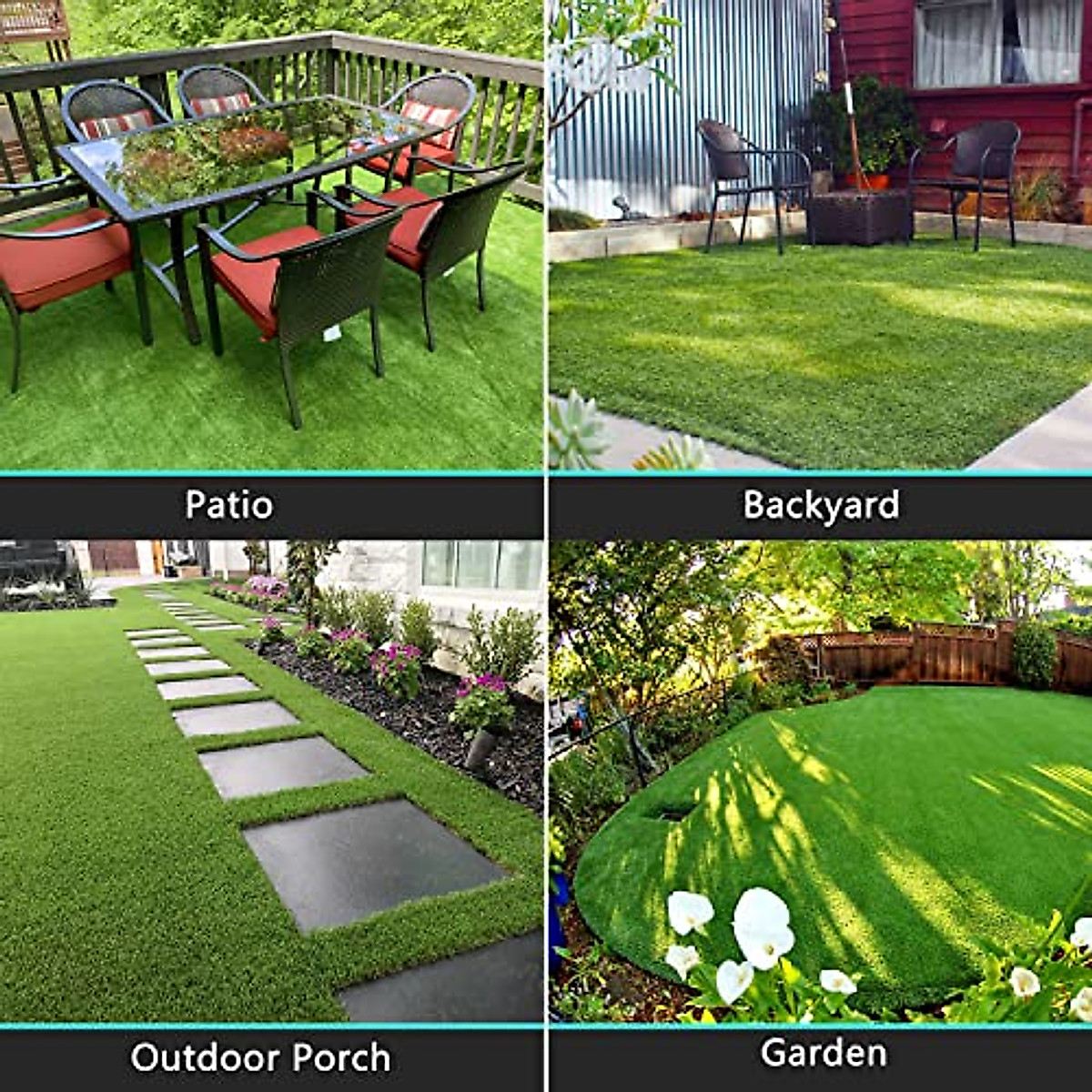 Falflor Artificial Grass Turf 2.3FTx3.3FT Realsitic Synthetic Grass Rug Fake Grass Turf Doormat Grass Pet Pads for Dogs Indoor Outdoor Grass Rug for Patio Balcony Garden Deck