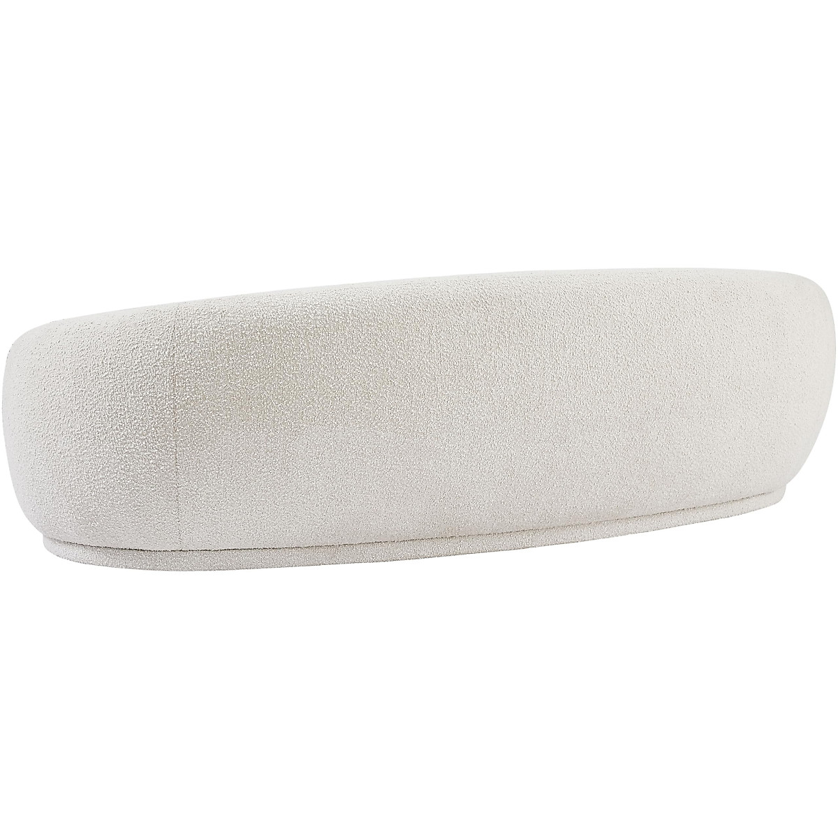 Meridian Furniture 693Cream-S Hyde Collection Modern | Contemporary Boucle Fabric Upholstered Sofa, Cream, 89.5" W x 38" D x 27.5" H