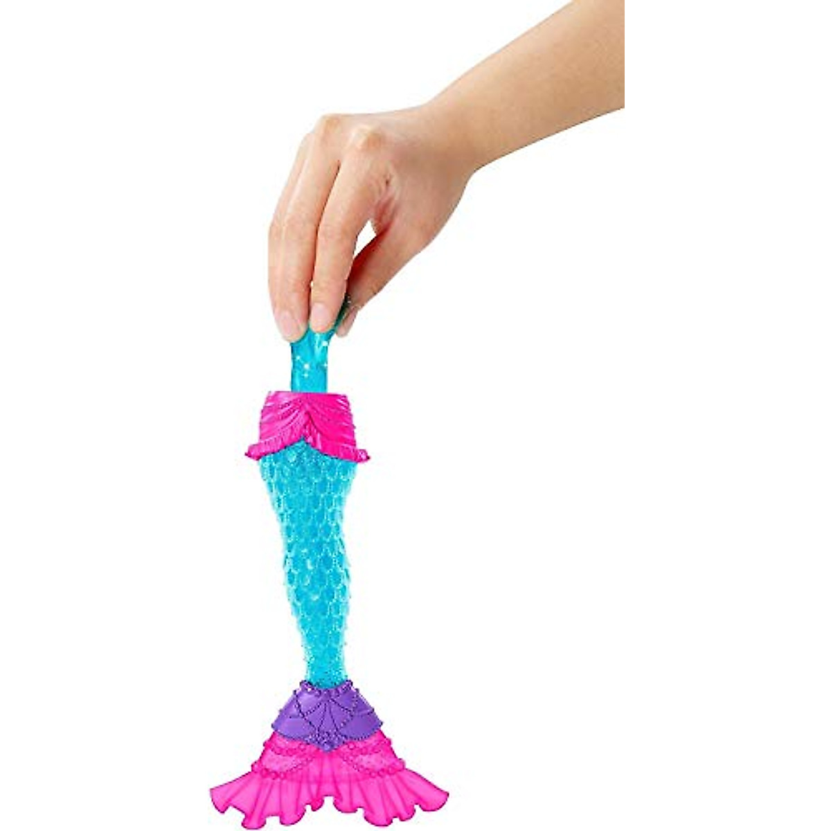 Barbie Dreamtopia Slime Mermaid Doll with 2 Slime Packets, Removable Tail and Tiara, Makes a Great Gift for 3 to 7 Year Olds, multi color (GKT75)