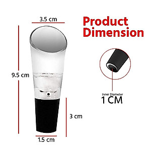 Trovety Aerators For Wine – 2-in-1 Diffuser Oxygenator and Pouring Dispenser for Enhanced Smoother Flavors of Red Wines – Robust Acrylic Plastic and Silicone Rubber Aeration Breather (1)