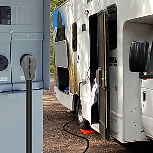 PAULINN 50 Amp Generator Box, Bundle with 15FT 50 Amp RV Power Extension Cord with Cord Organizer, Heavy Duty NEMA 14-50P to SS 2-50R, 6/3+8/1 Gauge RV Twist Locking Adapter Plug, ETL Listed