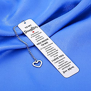 to My Daughter Gifts Christmas Gifts for Teenage Girls Bookmarks for Book Lovers Stocking Stuffers for Teens Birthday Gifts for Daughter Inspirational Gifts Graduation Gifts for Her Mothers Day Gifts