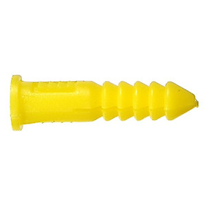 Hillman 370326 Ribbed Plastic Anchor, 4-6-8 X 7/8-Inch, Yellow, 100 count (Pack of 1)
