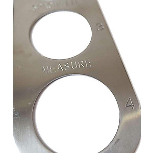 Pack of 2 Stainless Steel Spaghetti Pasta Measuring Tool with 4 Serving Portion to Properly Measure Spaghetti- Salesdude Kitchen Gadgets, Silver, 7-1/4 inches, c-30