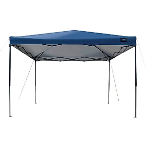 Monoprice 10 x 10 Feet Pop Up Canopy - Navy Blue, 500D Polyester Canopy Cover, UPF50+, Waterproof, for Backyard BBQs, Camping, Tailgate, Sporting Events, Beach - Pure Outdoor Collection, Large