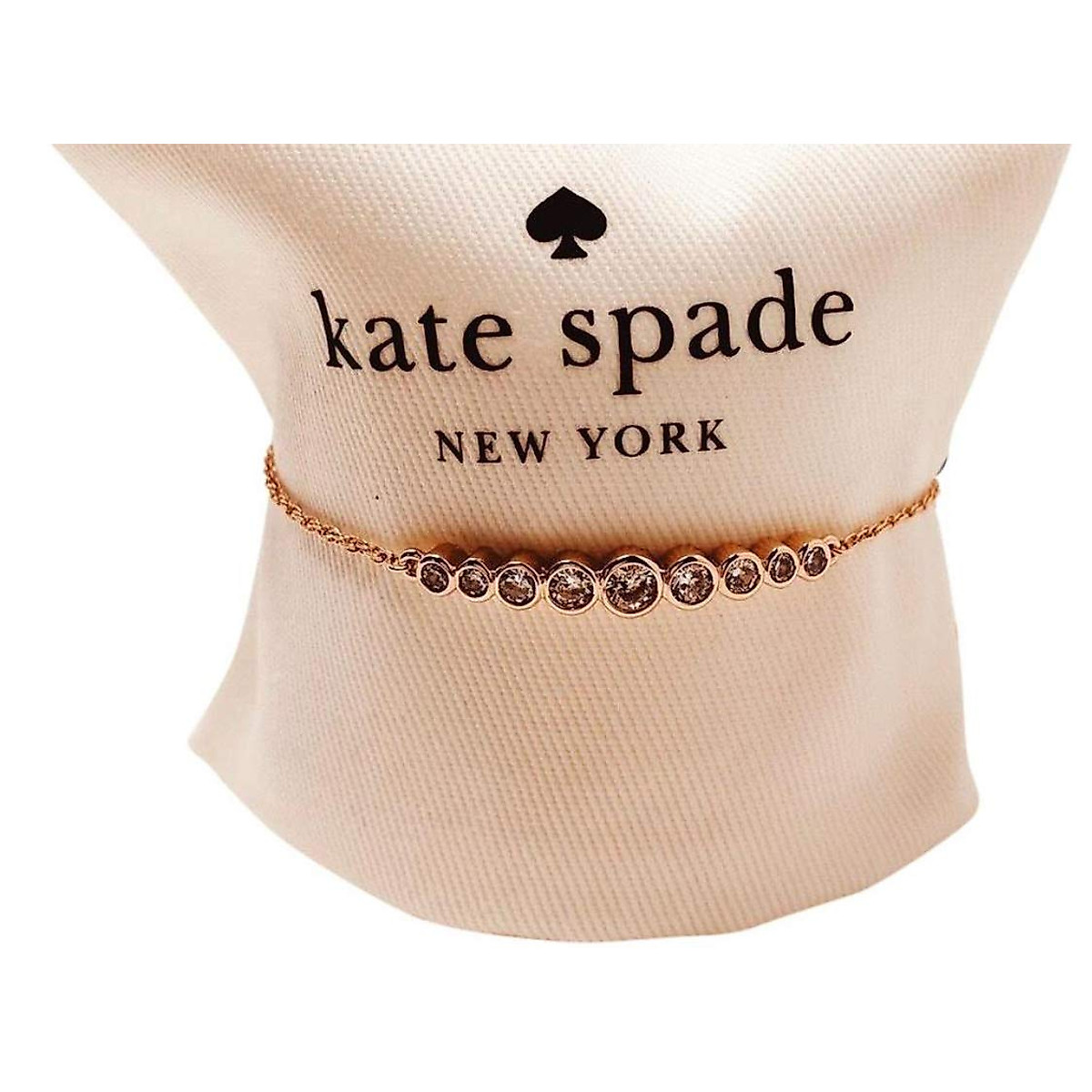 Kate Spade Circle of Love Rose Gold Plated Adjustable Chain Bracelet