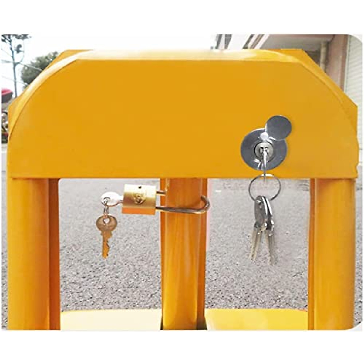 HEIMP Parking Post, Parking Barrier, for Parking Lot Parking Space Lock, Car Ground Lock, Parking Space Lock, Parking Pile Parking Space Lock Parking