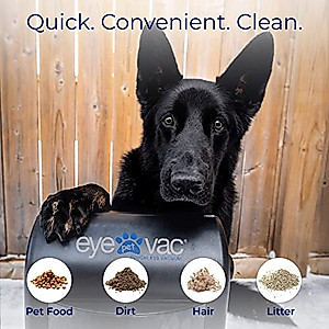 EyeVac Pet Touchless Vacuum for Pet Hair, Dust & Debris - 1400 Watts Professional Vacuum Active Infrared Sensors, High Efficiency Filtration, Bag-Less Canister (Tuxedo Black & Paw Prints)