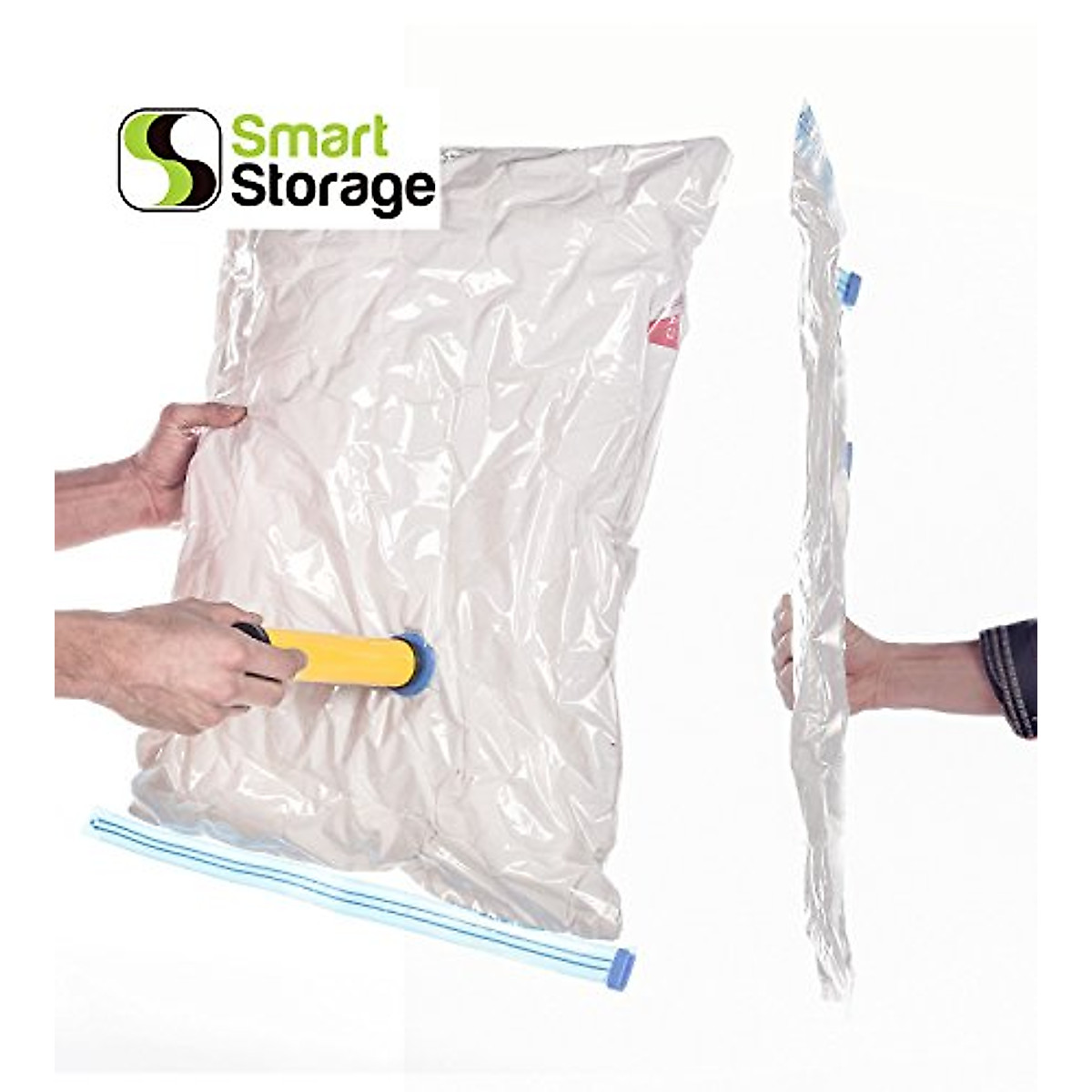 Smart Storage Vacuum Storage Bags, 8 Pack Space Saver Bags for Clothes, Pillows & Bedding, Travel Luggage, Vacuum Seal Storage Bags