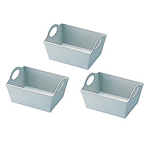 like-it EPE-23 Small Storage Mini Basket, Small, Set of 3, Paper Mix, Blue, Approx. Width 5.8 x Depth 4.4 x Height 3.2 inches (14.8 x 11.1 x 8.1 cm)