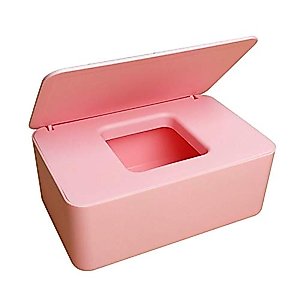Baby Wipes Dispenser, Baby Wipes Case, Baby Wipes Holder with Moisture Seal Secure Lid, Keeps Wipes Fresh and Non-Slip Rubber Feet, Easy Open & Close Wipe Container