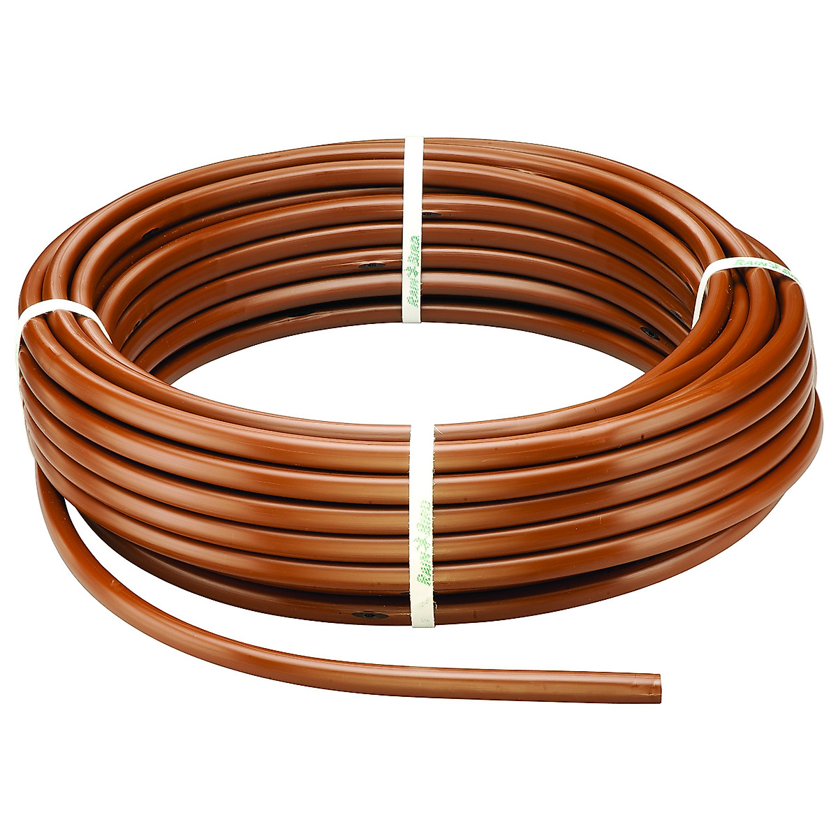 Rain Bird ET63-100S Drip Irrigation Pressure Compensating 1/2" (0.634" OD) Emitter Tubing, 18" Emitter Spacing, 100' Roll, Brown