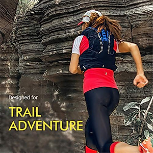 AONIJIE 5L/12L Men Women Running Vest Pack Hydration Backpack Outdoor Sports Bag for Marathon Cycling Hiking (12L# Black&Blue+2 Pcs Soft Flasks (450ml), M/L(35.43-40.15 inch))