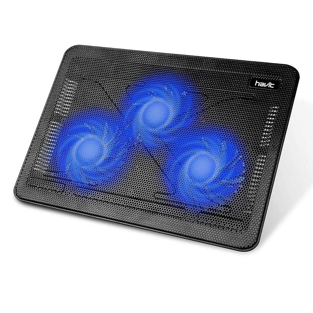Havit HV-F2056 15.6"-17" Laptop Cooler Cooling Pad - Slim Portable USB Powered (3 Fans) Blue & Red
