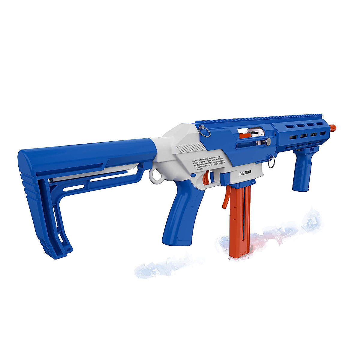 Game Face Prime GFJBB Spring-Powered Foam Dart Blaster, Blue