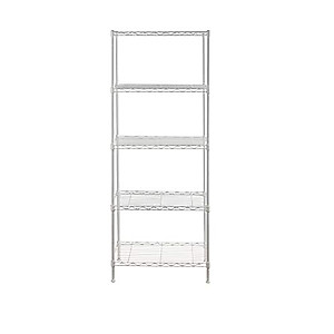 Multi-use Shelving Unit 5-Tier Space-Saving Metal Shelving Storage Rack Heavy Duty Metal Shelf Organizer for Home Office Kitchen Bathroom Garage Closet Dormitory 5 Tier Metal Shelf 21x13x55
