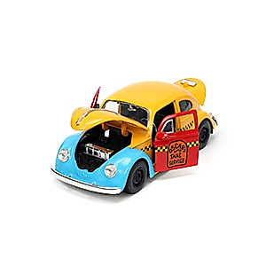 Sesame Street 1:24 1959 Volkswagen Beetle Die-cast Car & 2.75" Oscar The Grouch Figure, Toys for Kids and Adults