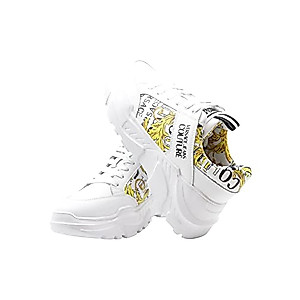 VERSACE JEANS COUTURE Men Speedtrack Sneakers Gold - White 10.5 US