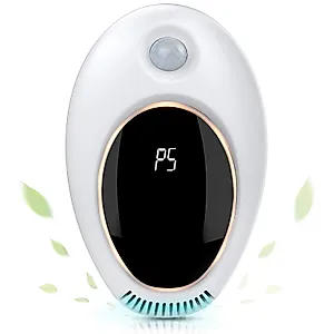 Plug in Air Purifier with Motion Sensor Light for Home, Odor Eliminator Mini Ozone Air Freshener Ionizer Deodorizer to Remove Smell from Pets Smoke Toilet for House Bathroom Kitchen Bedroom Office