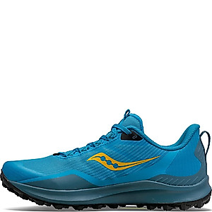 Saucony Men's Peregrine 12 Trail Running Shoe, Ocean/Black, 11